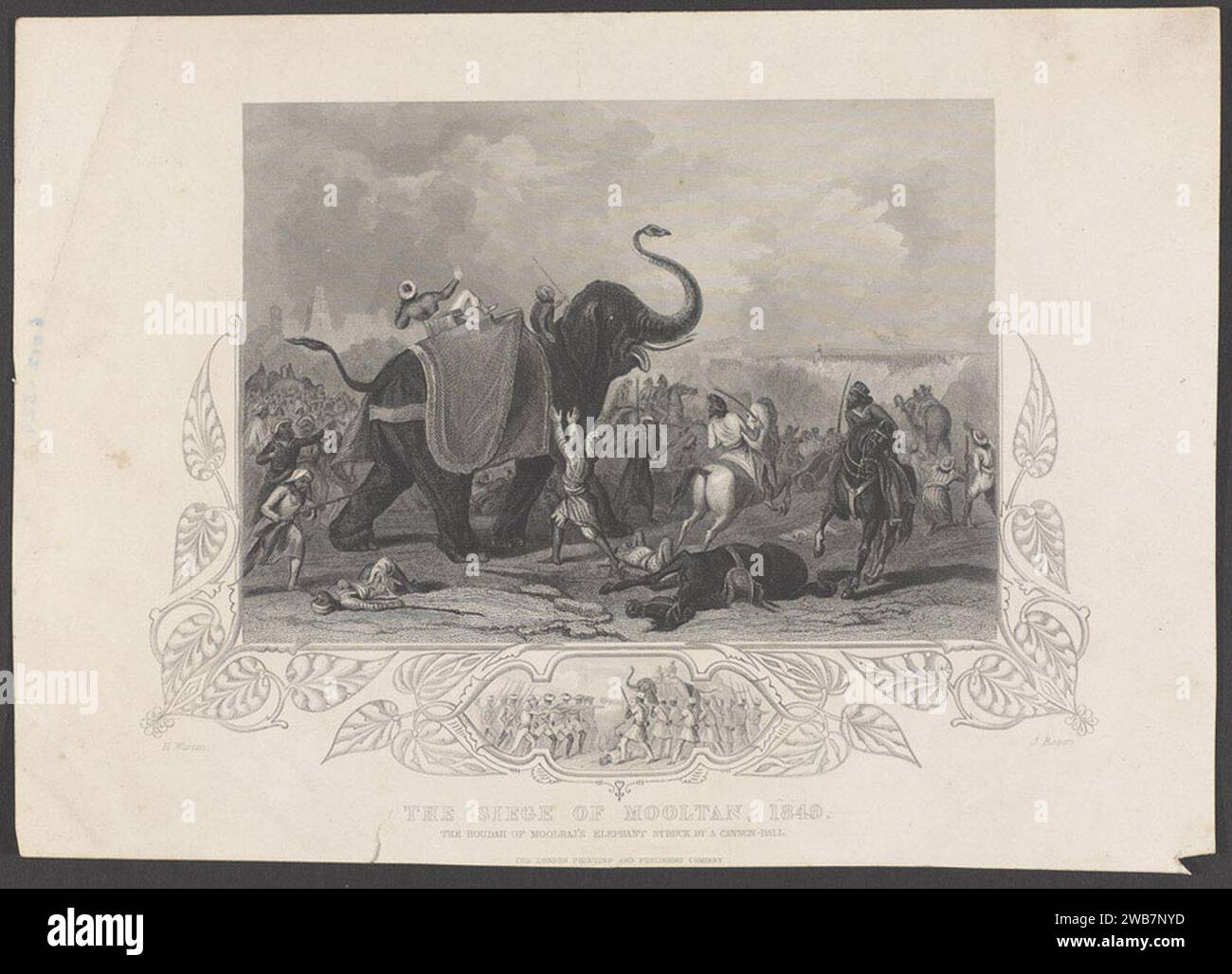 'The Siege of Mooltan', 1849 Stock Photo - Alamy