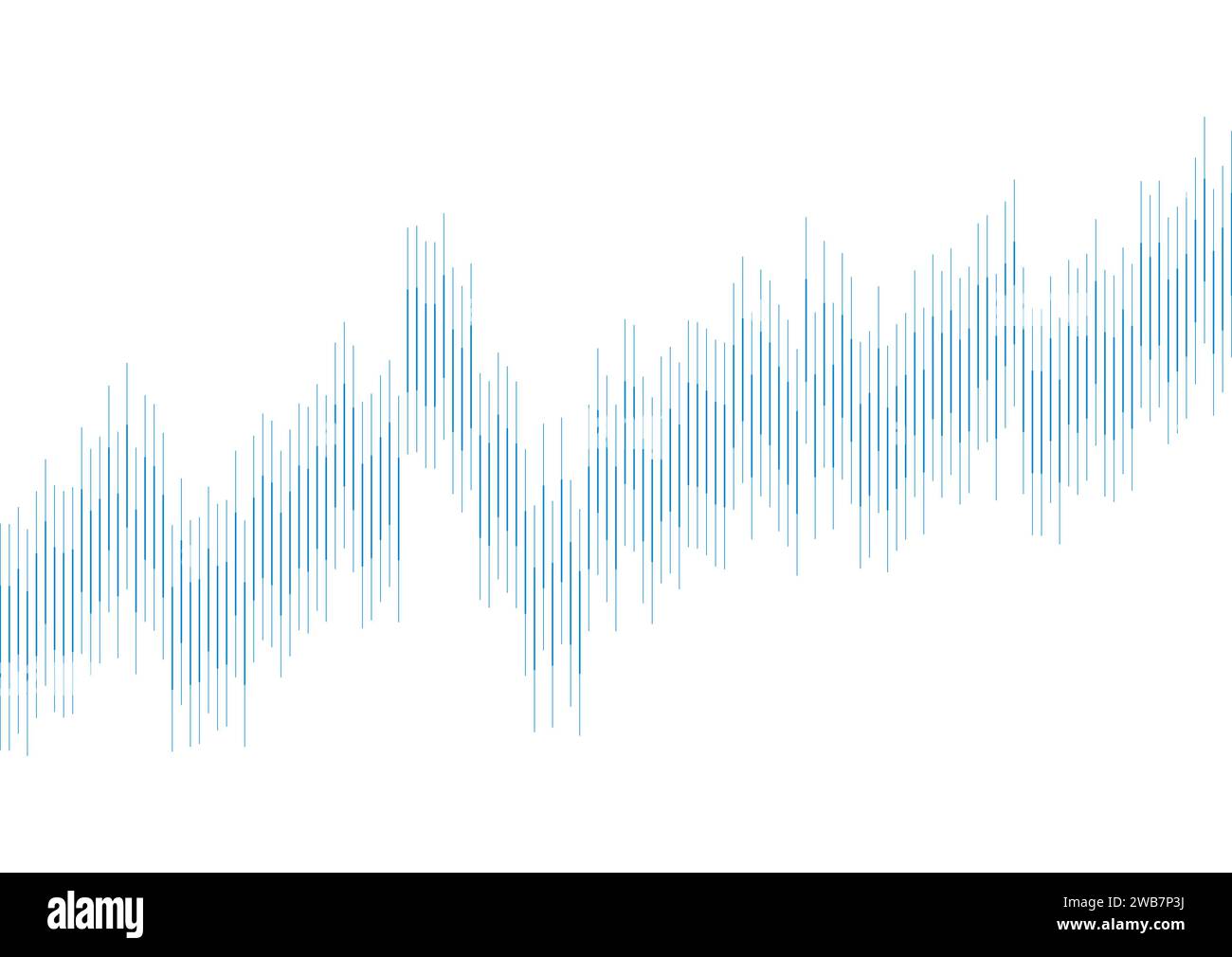 Abstract blue growing financial linear graph chart background. Vector ...