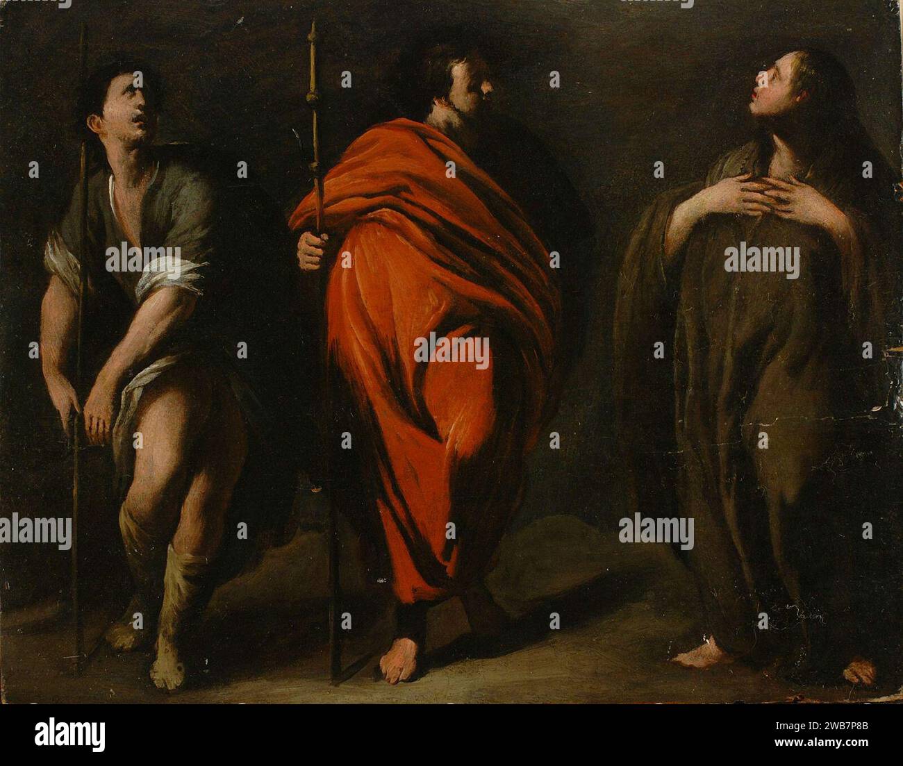 'Three Standing Saints' by Bernardo Cavallino Stock Photo - Alamy