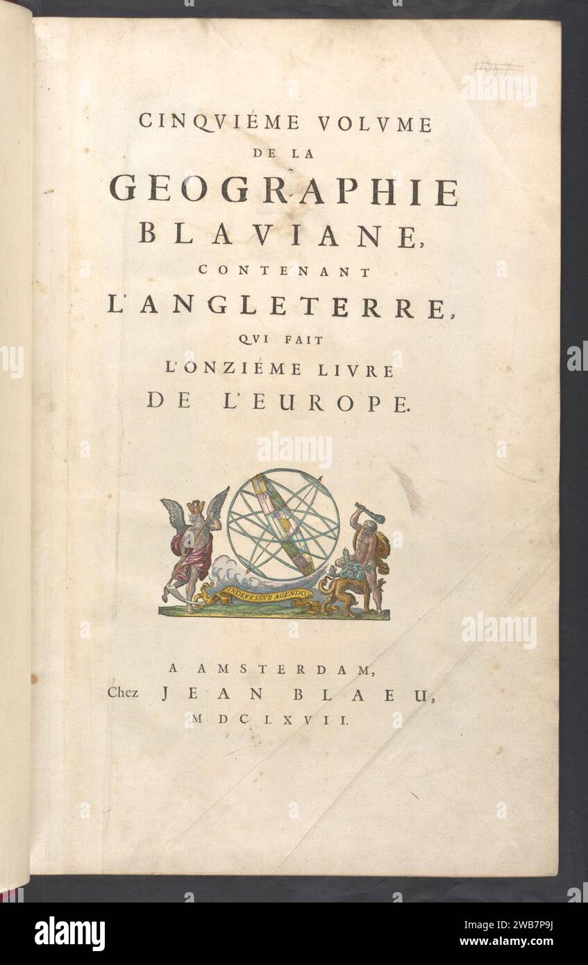 Title-page - Atlas Maior, vol 5 - Joan Blaeu, 1667 Stock Photo - Alamy