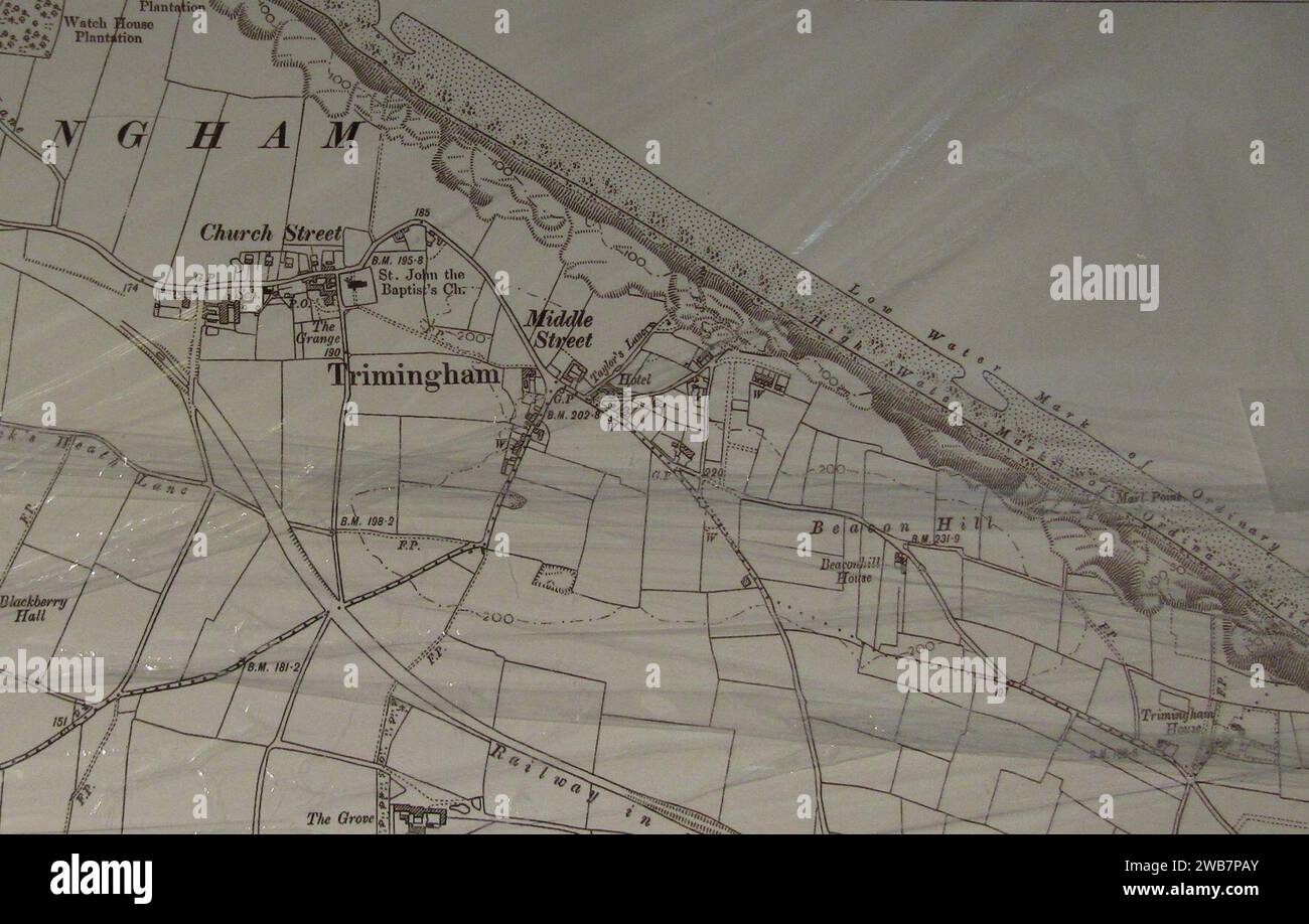 -Trimingham Second edition - 1907 OS Map Stock Photo - Alamy