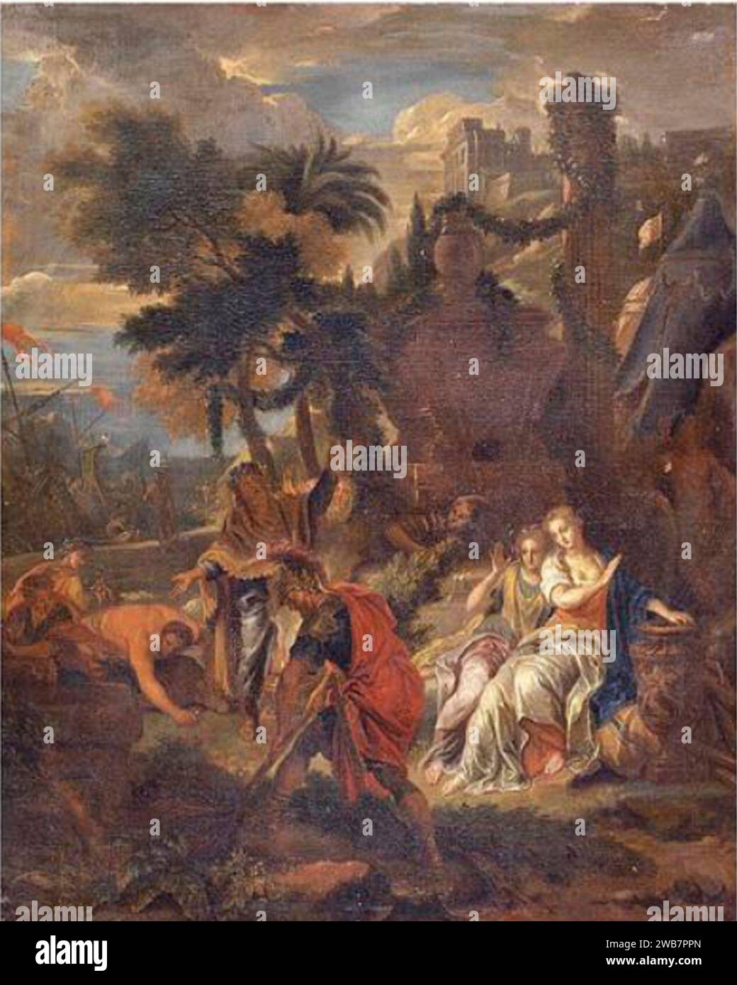 Victor Honoré Janssens - Aeneas pulling up the myrtle that reveals the ...