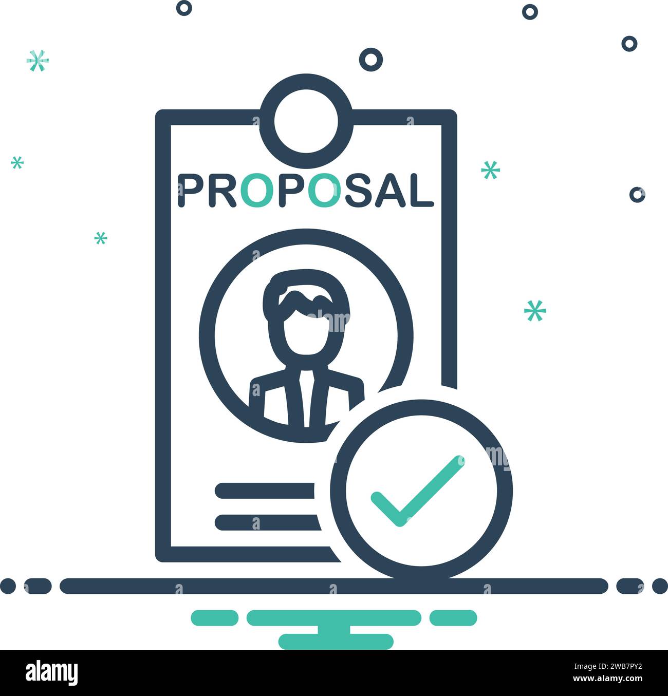 Proposal silhouette Stock Vector Images - Alamy