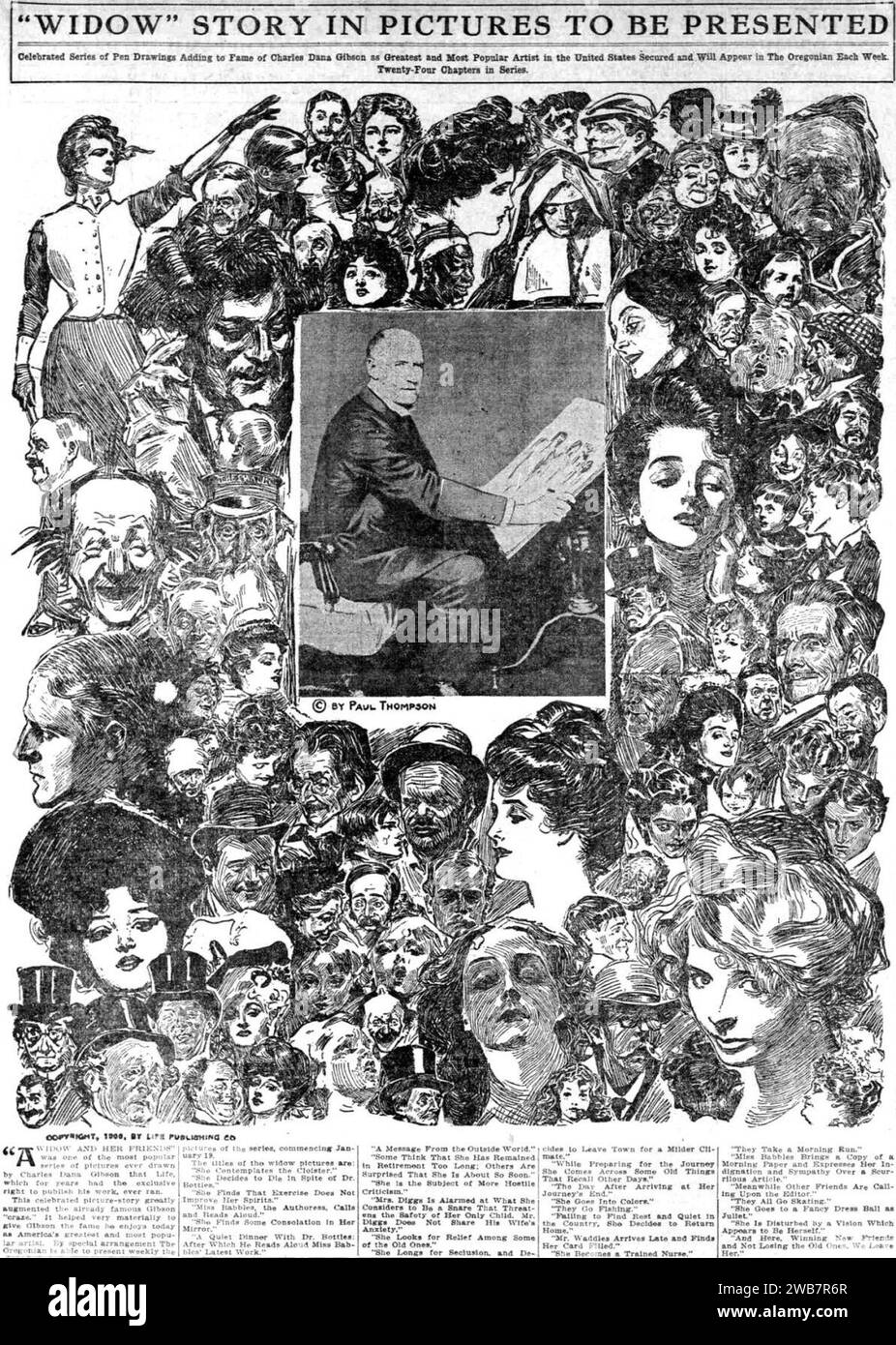 ''WIDOW'' STORY IN PICTURES TO BE PRESENTED (Charles Dana Gibson Stock ...