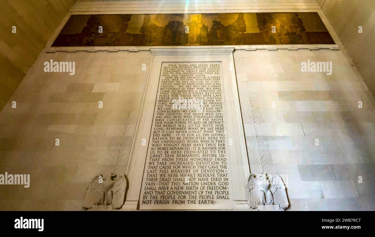 Washington DC, USA; December 27, 2023: President Abraham Lincoln's ...