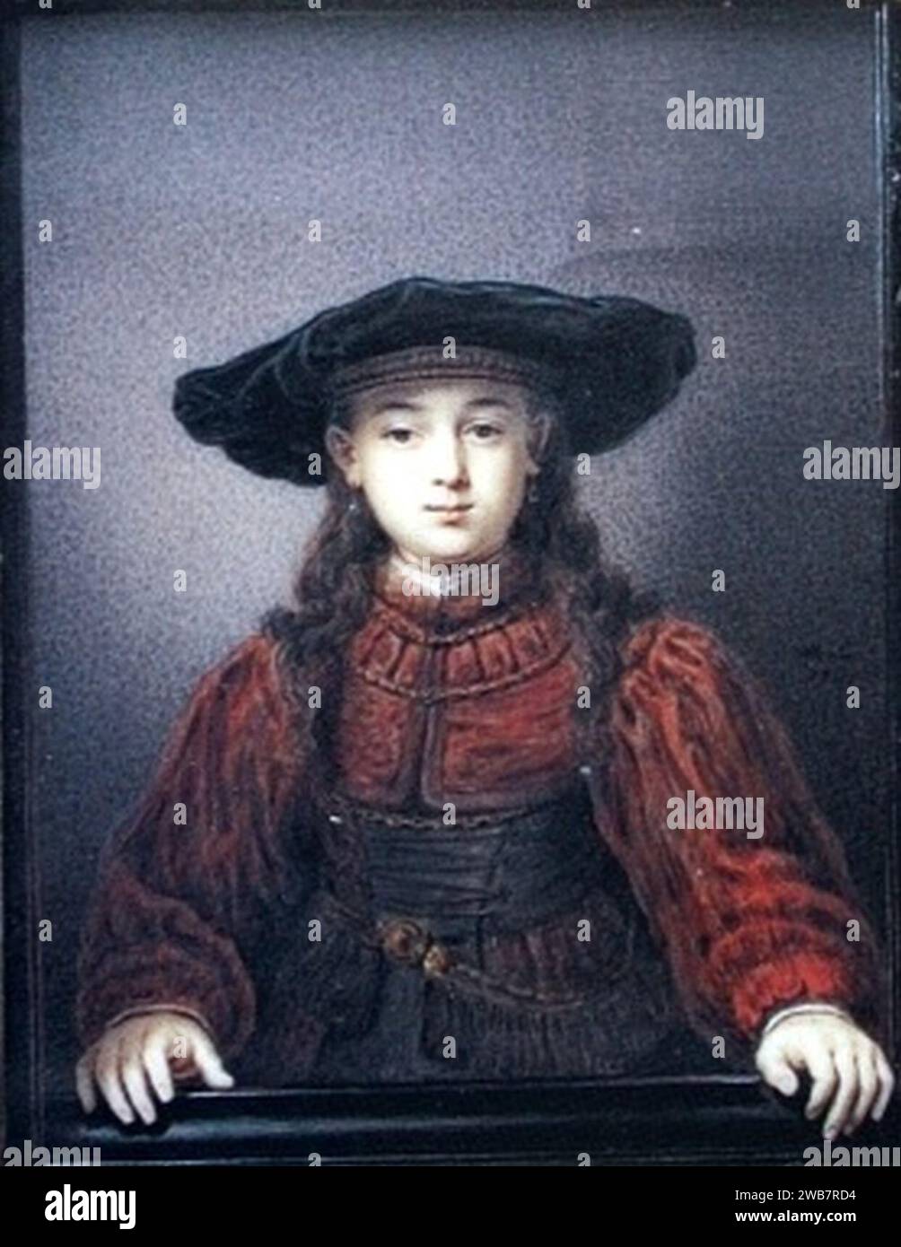 Wincenty de Lesseur - Portret młodej dziewczyny Stock Photo - Alamy