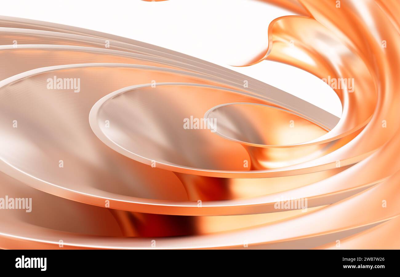 Abstract metal curve background,3d rendering. 3d illustration Stock Photo - Alamy