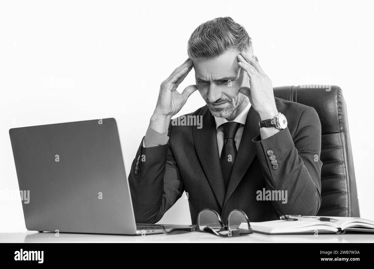 Overworked office worker Black and White Stock Photos & Images - Alamy