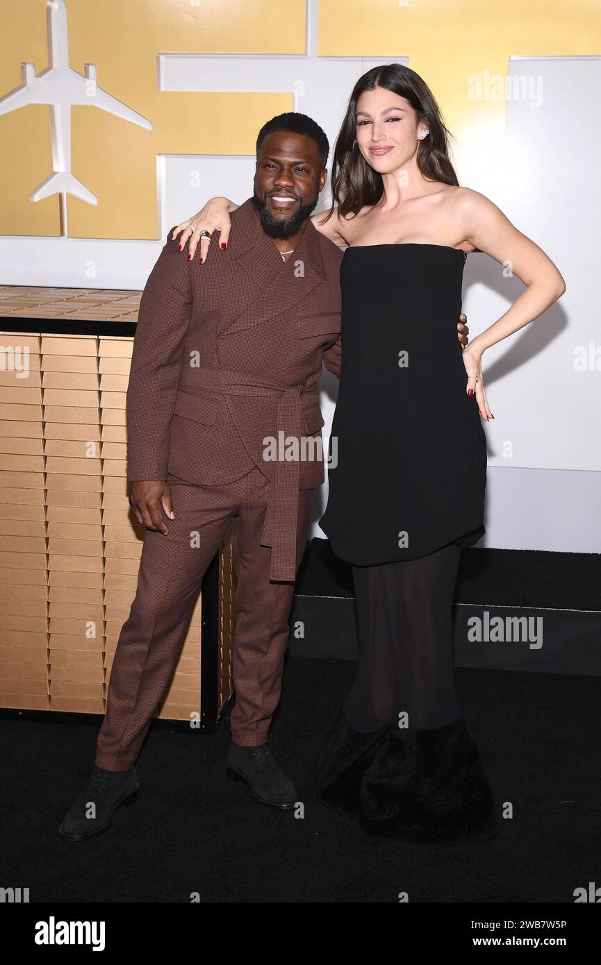 New York, USA. 08th Jan, 2024. (L-R) Kevin Hart and Úrsula Corberó attend the Netflix's 'Lift ...