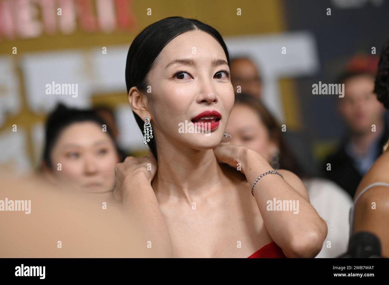 New York, USA. 08th Jan, 2024. Yun Jee Kim attends the Netflix's 'Lift' World Premiere at Jazz ...