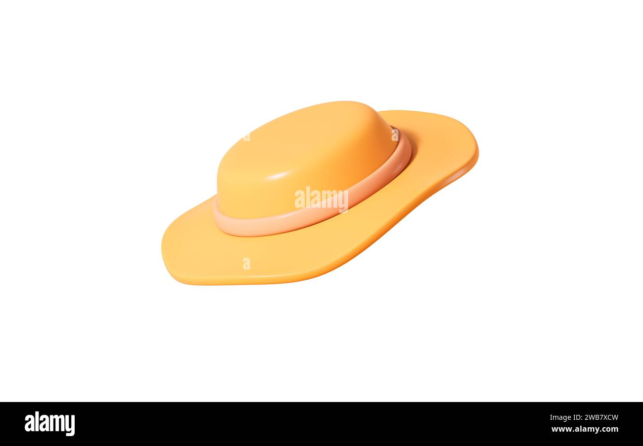 Cartoon hat model, 3d rendering. 3d illustration Stock Photo - Alamy