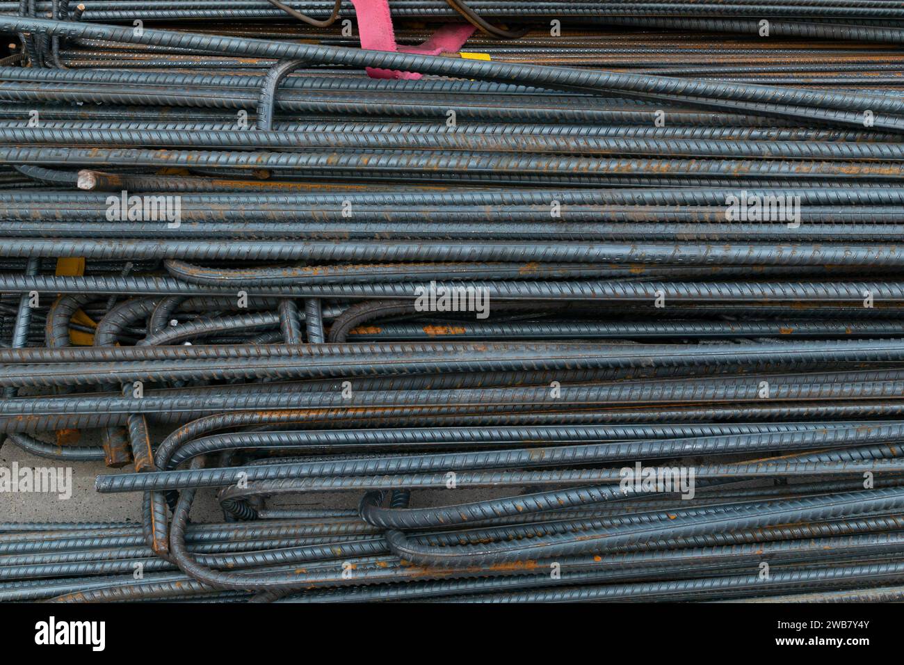 deformed bars on the floor at horizontal composition Stock Photo - Alamy