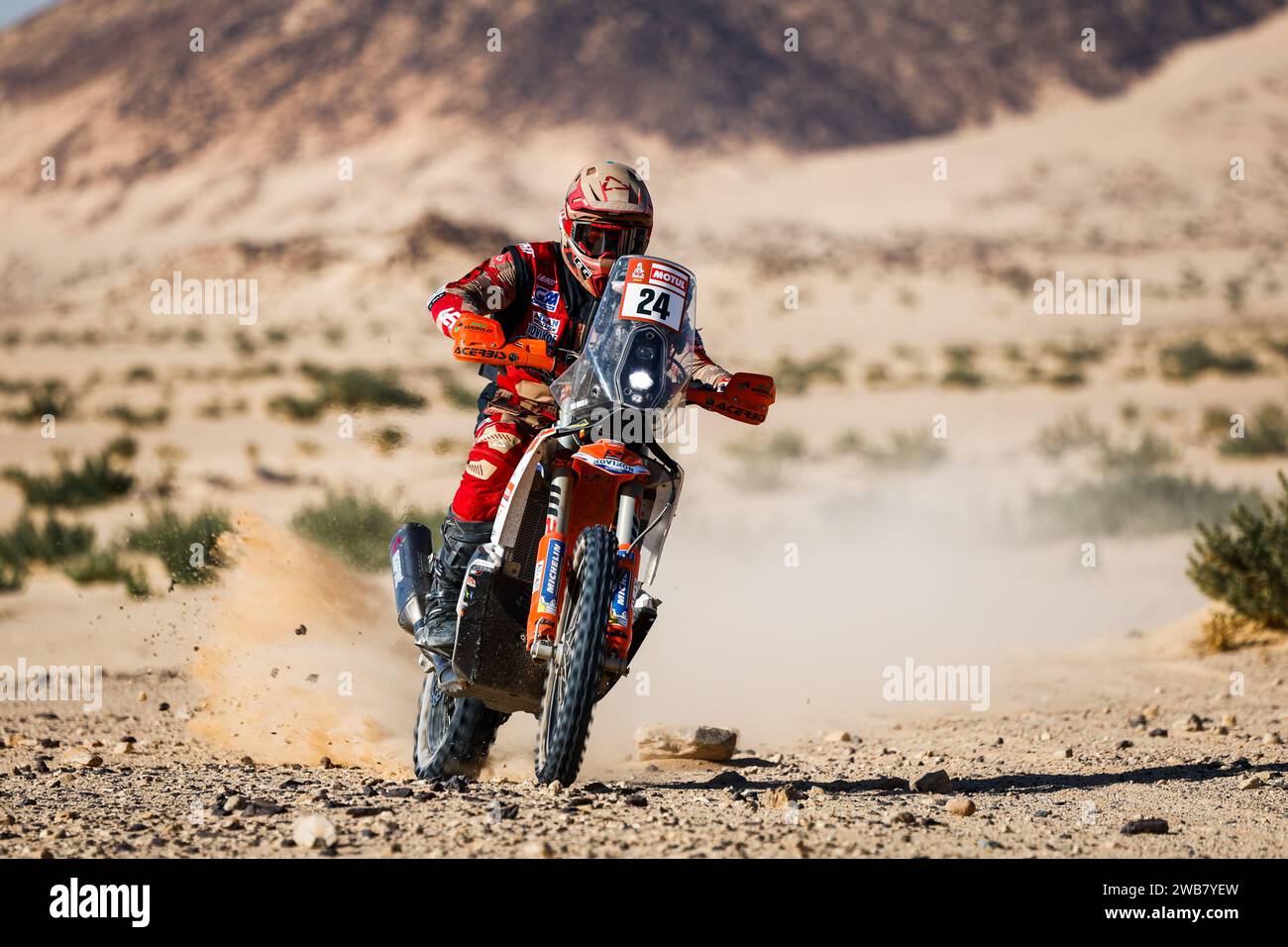 Saudi Arabia. 9 January, 2024. 24 MULEC Toni (svk), BAS World KTM Racing Team, KTM, Moto, FIM ...