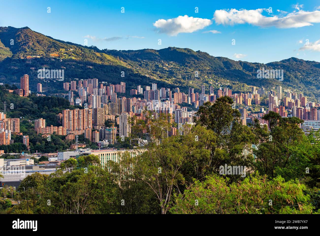 Cityscape view of Medellin, second-largest city in Colombia after ...