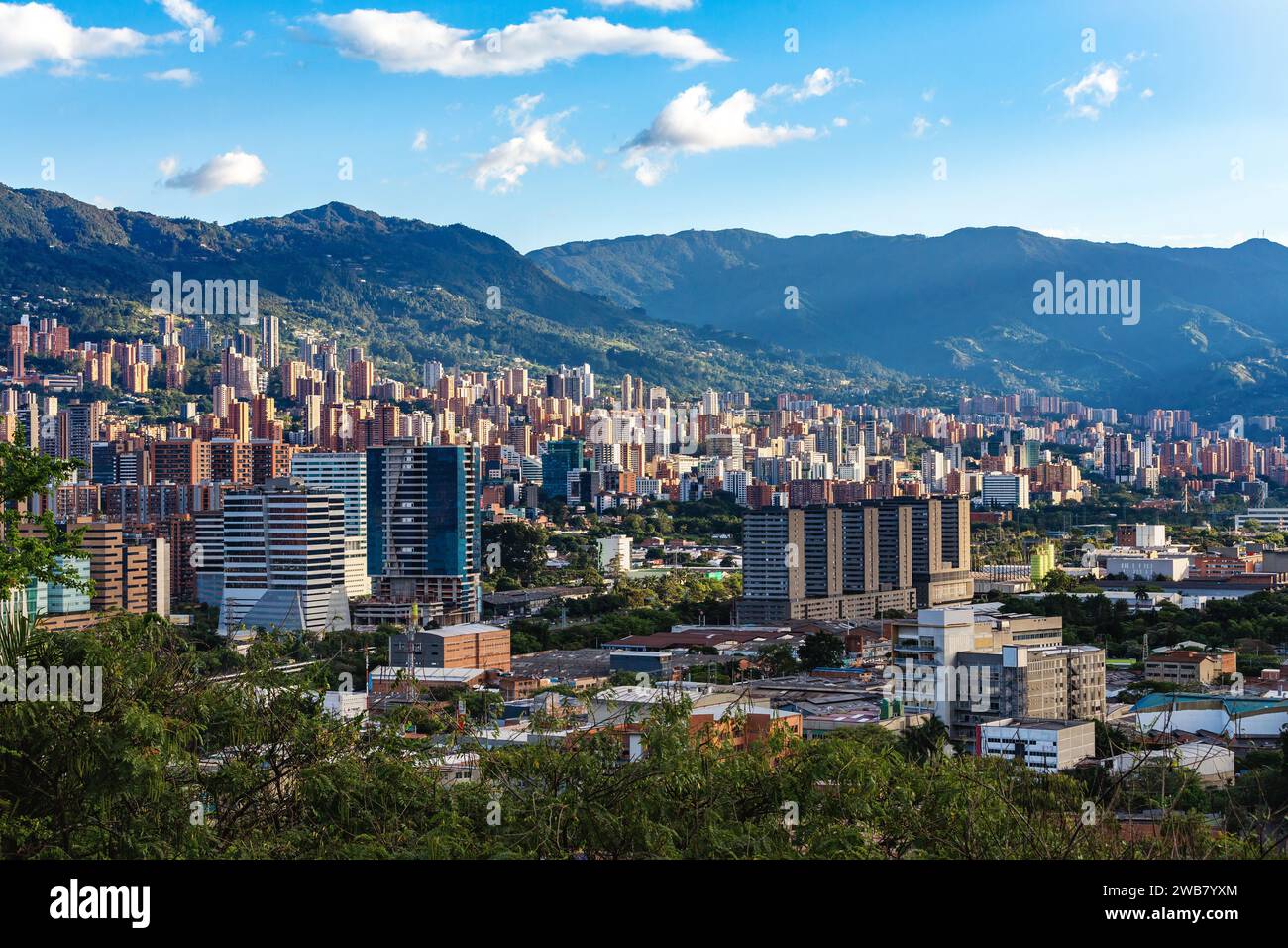 Cityscape view of Medellin, second-largest city in Colombia after ...