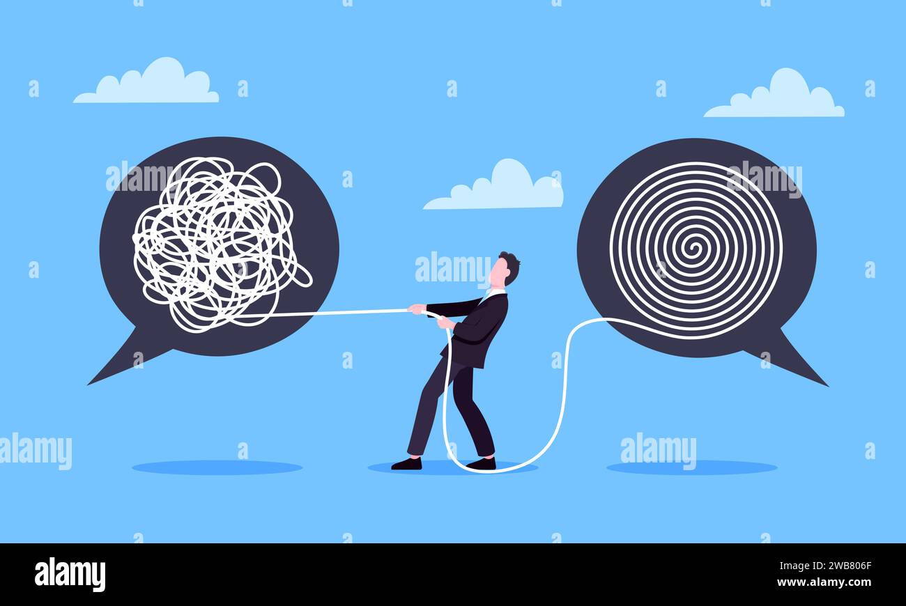 Unravel business chaos process with tangle difficult problem mess ...