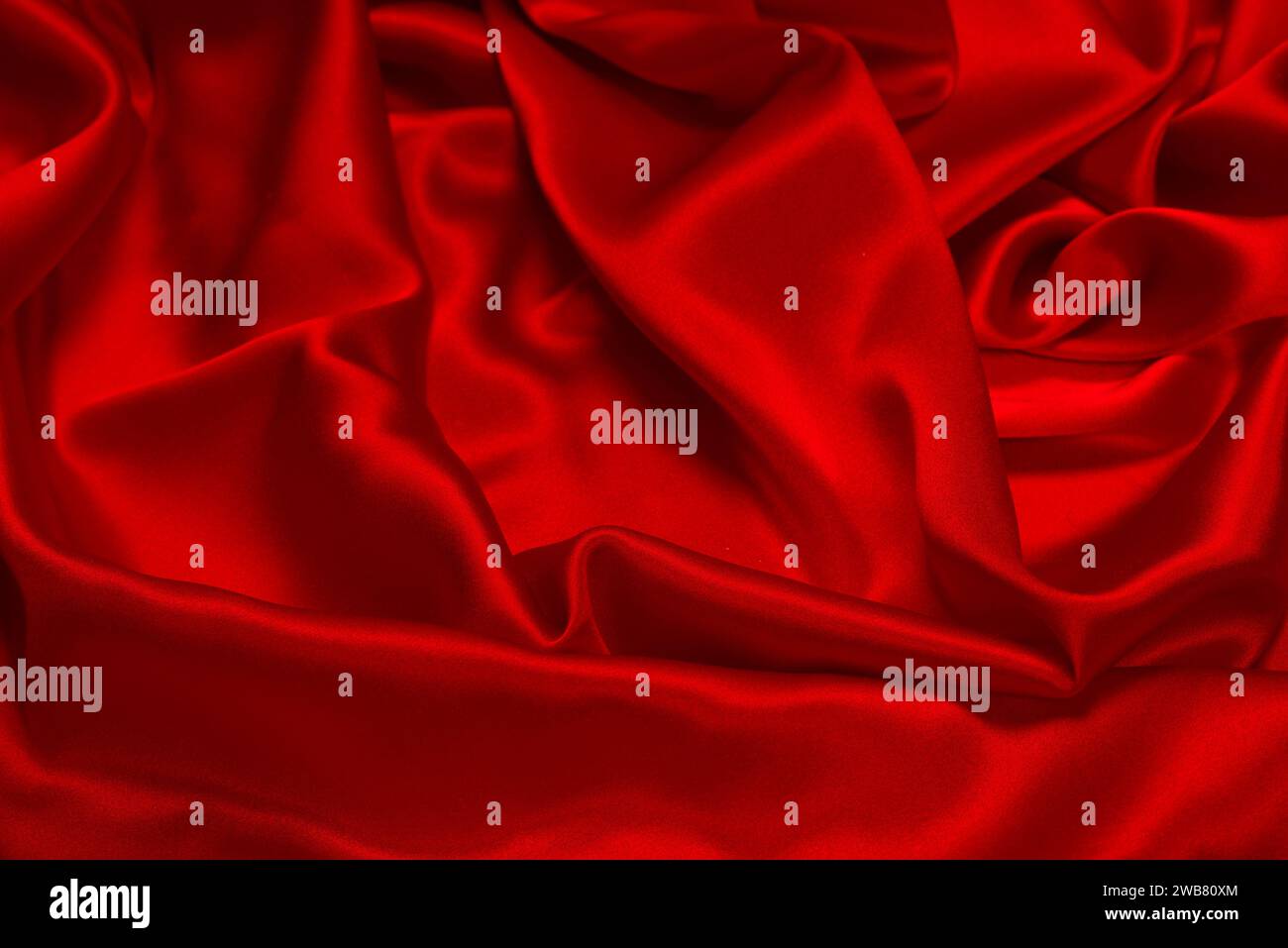 Rich and luxury red silk fabric texture background. Top view Stock ...