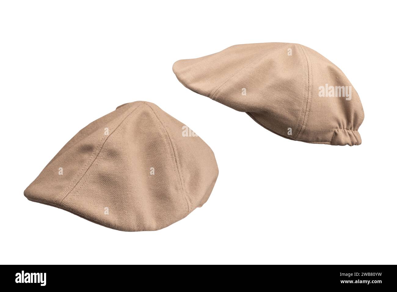 Light brown ascot cap isolated on a white background Stock Photo - Alamy