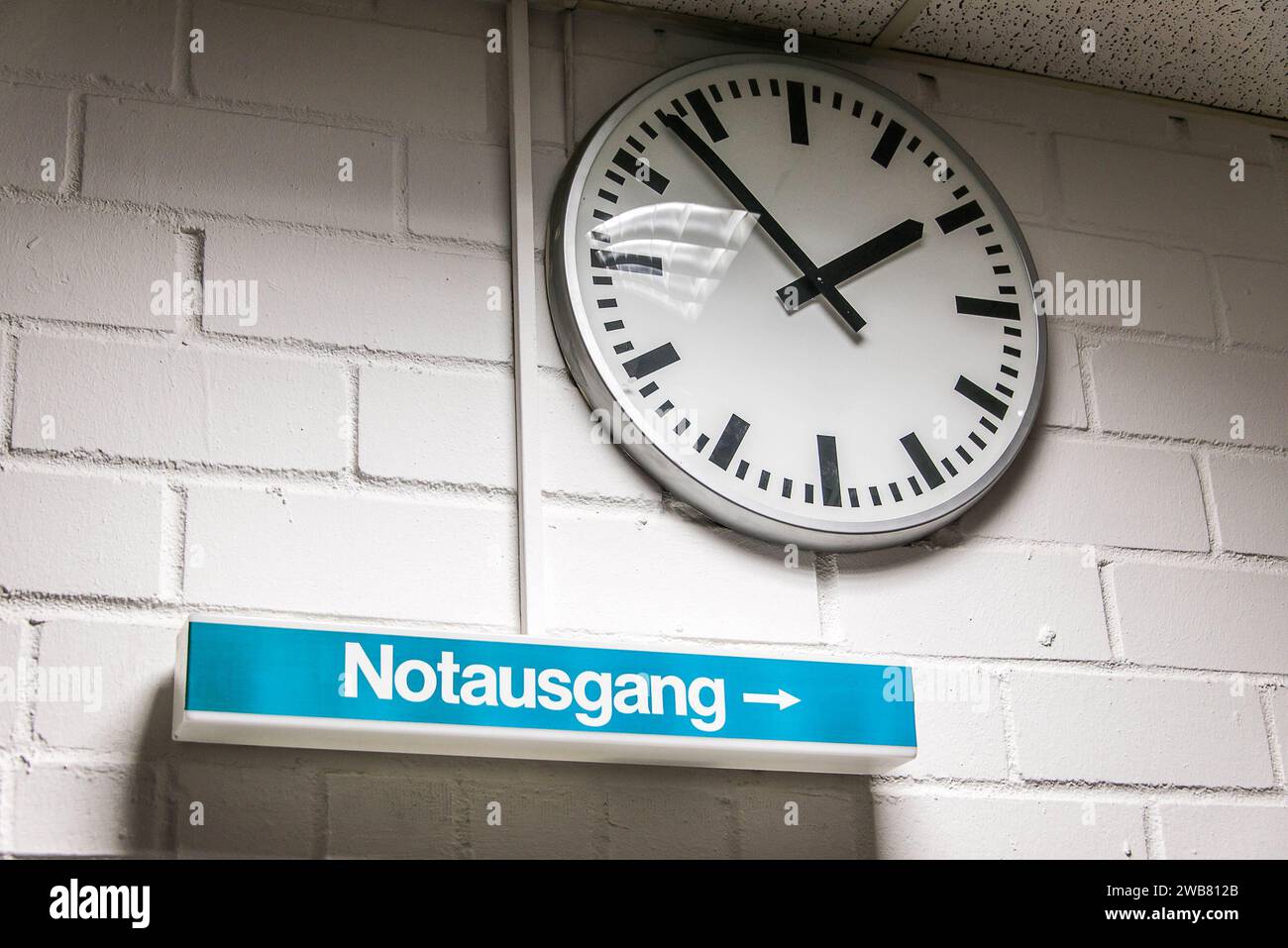 German Sign Notausgang meaning Emergency exit light sign Stock Photo ...