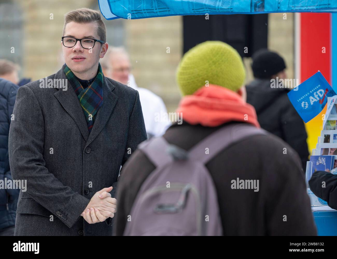 Daniel Halemba AfD / AFD Demo auf dem Max-Joseph-Platz vor der Oper in ...