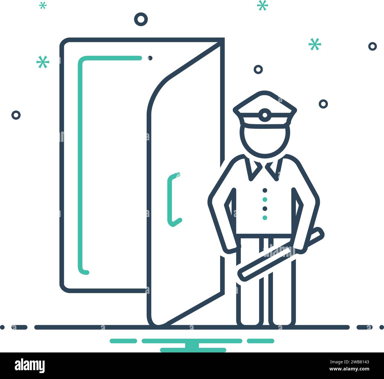 Doorman vector vectors Stock Vector Images - Alamy