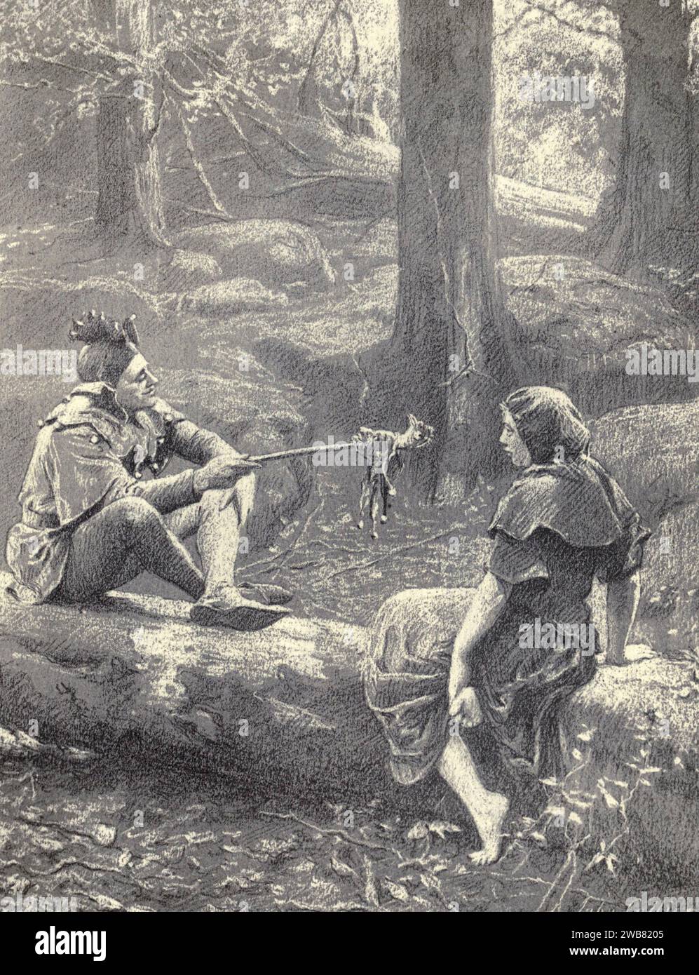 Touchstone and Audrey [As You Like It] by The Hon. JOHN COLLIER from A ...