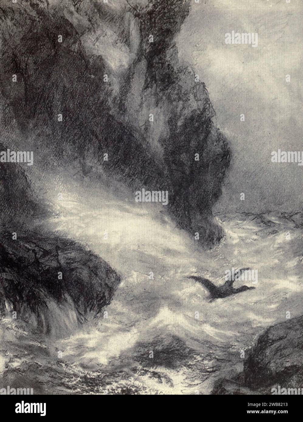 Ribbed and paled in with rocks unscaleable and roaring waters ...