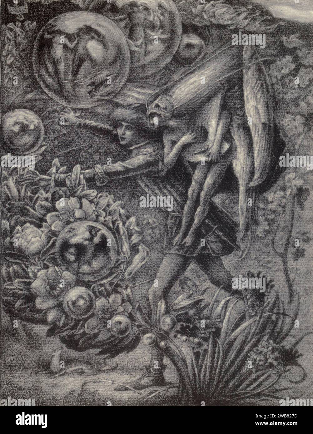 Ferdinand and Ariel by G. WOOLLISCROFT RHEAD from A Tribute to the ...