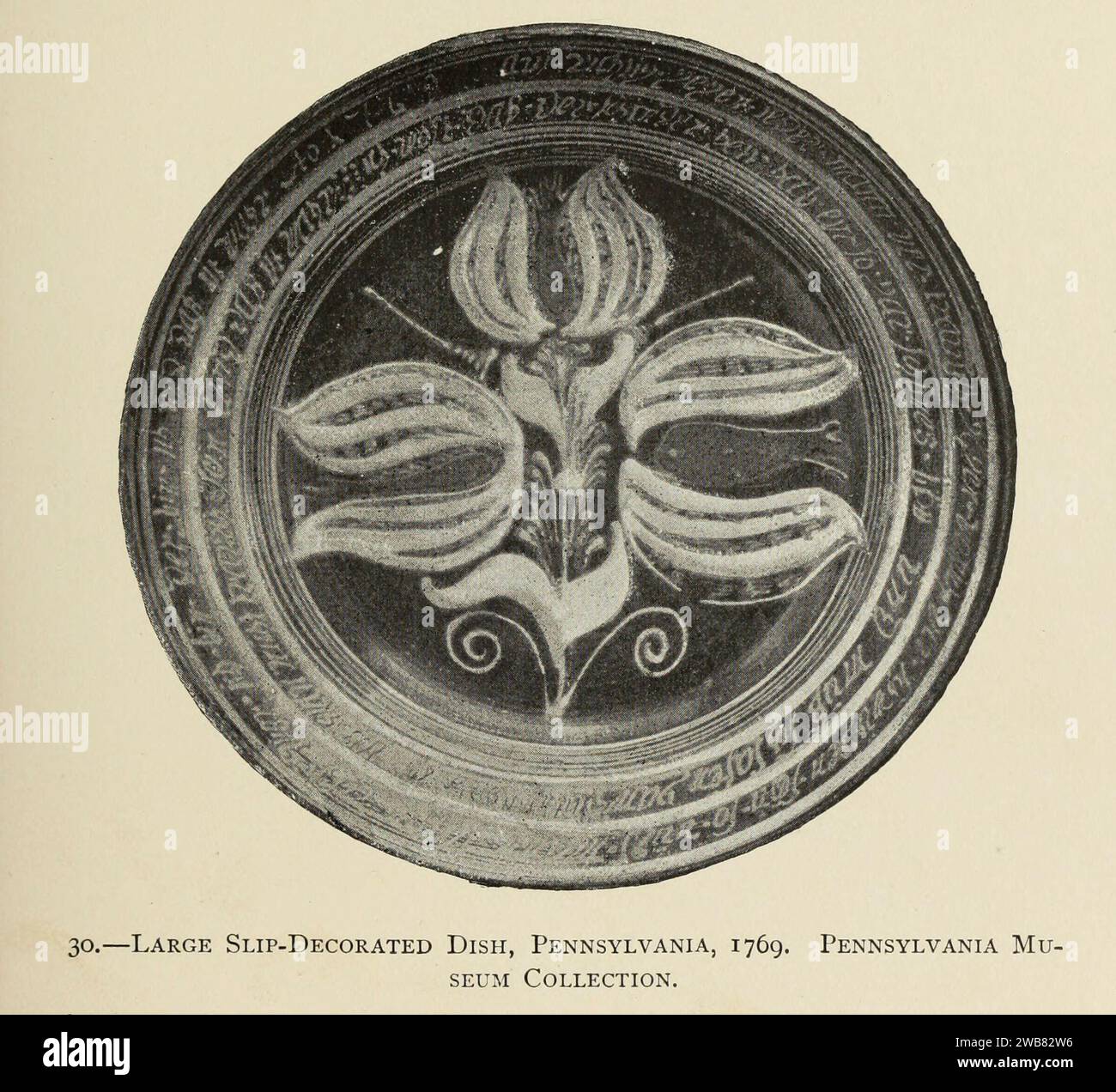 Large Slip-Decorated Dish, Pennsylvania, 1769 Stock Photo - Alamy