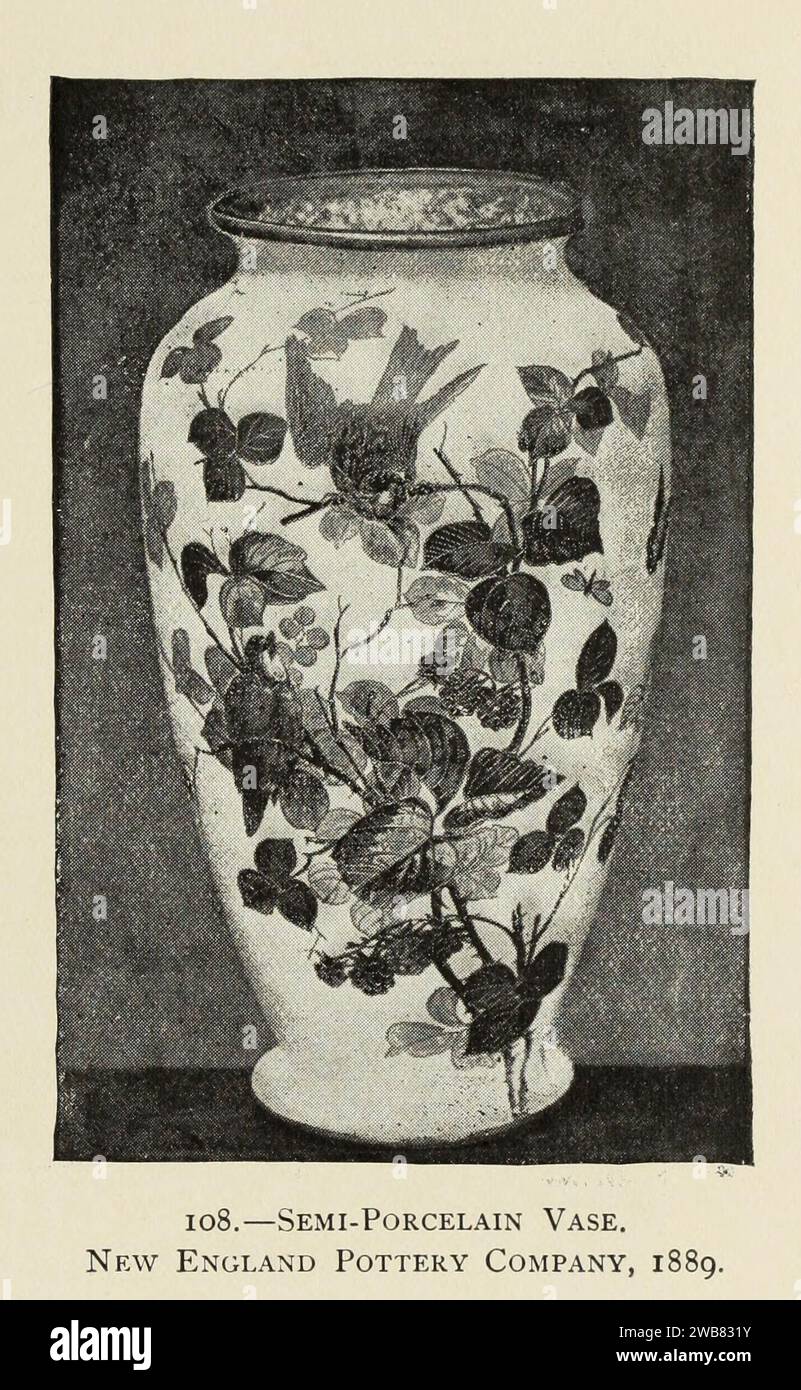 Semi-Porcelain Vase. New England Pottery Company, 1889 Stock Photo - Alamy