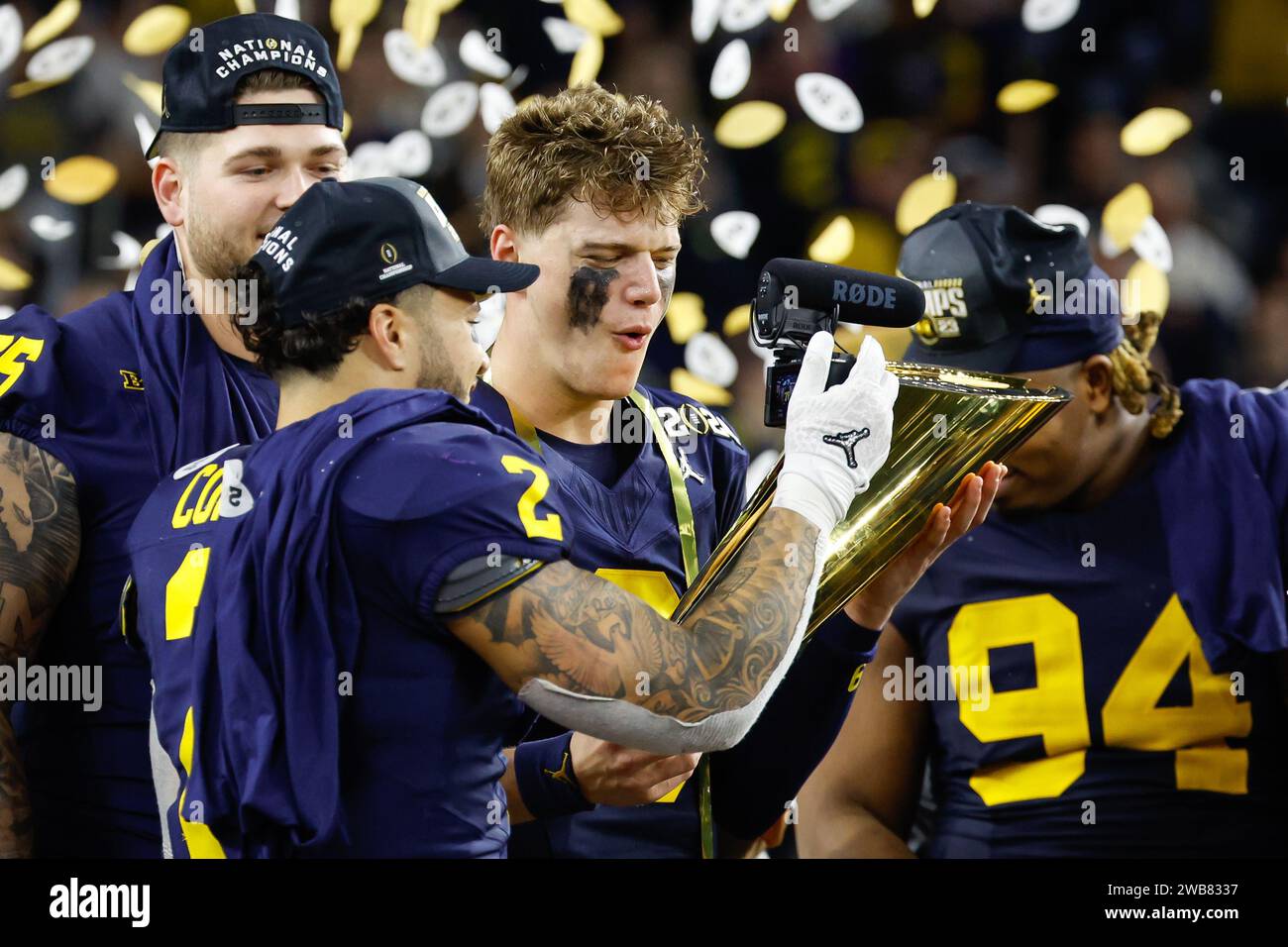 January 8, 2024: Michigan Wolverines quarterback J.J. McCarthy (9) during the College Football ...