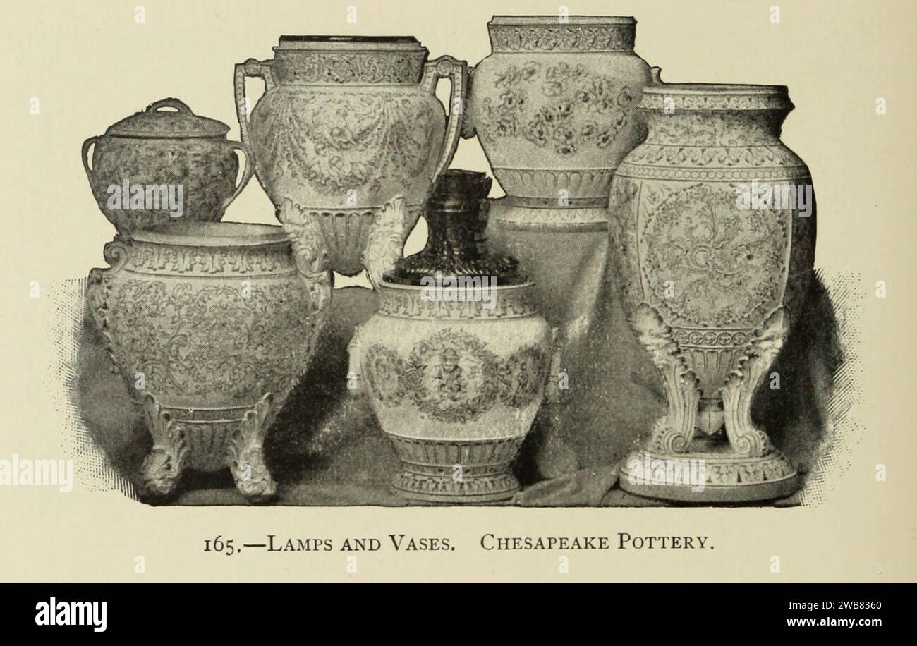 Lamps and Vases. Chesapeake Pottery Stock Photo - Alamy