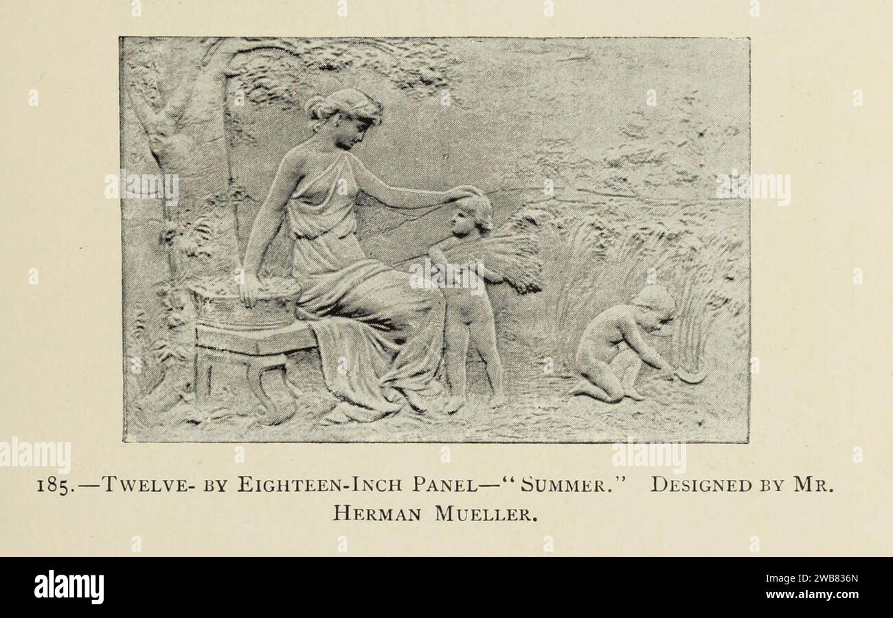 Twelve- by Eighteen-Inch Panel — "Summer." Designed by Herman Mueller ...