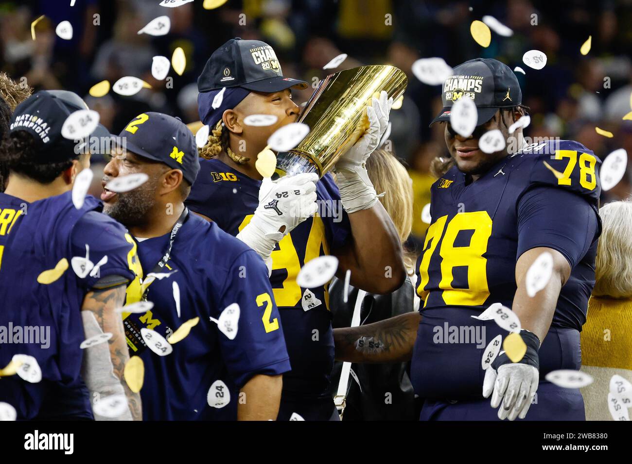 Houston, TX, USA. 8th Jan, 2024. Michigan Wolverines defensive lineman Kris Jenkins (94) during ...