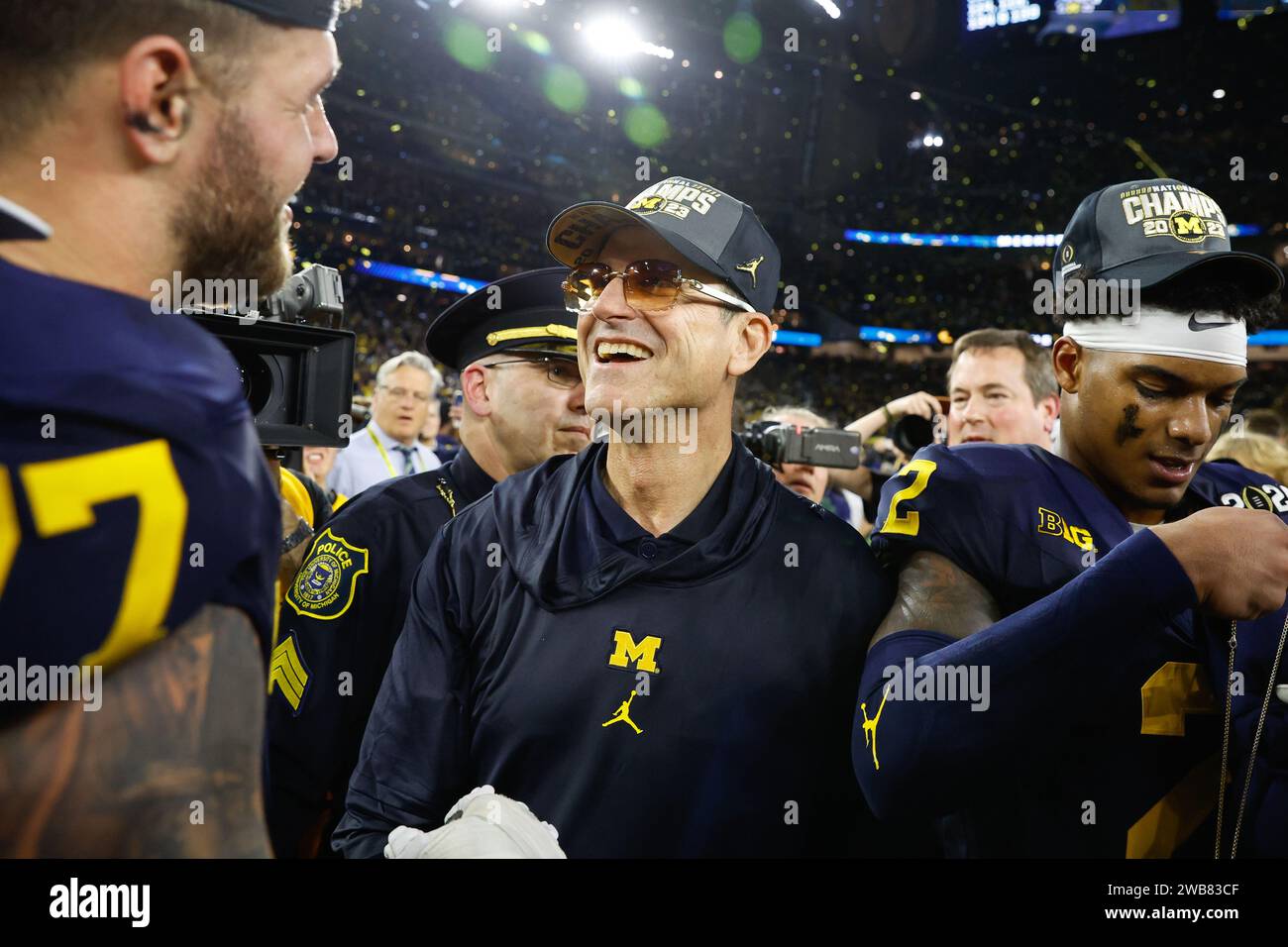 Houston, TX, USA. 8th Jan, 2024. Michigan Wolverines head coach Jim ...