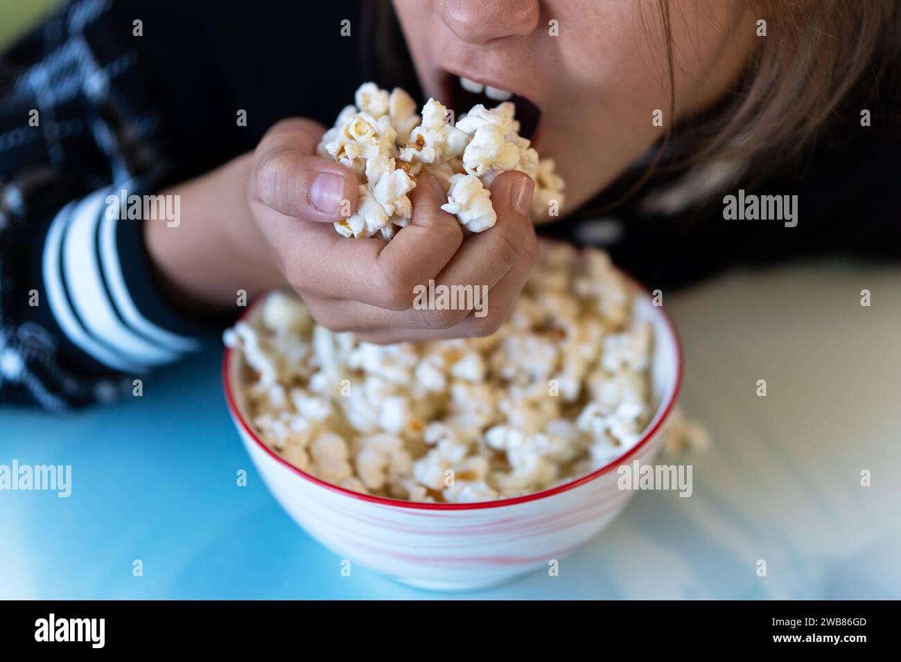 Close-up portrait of nice cute attractive cheerful positive girl ...