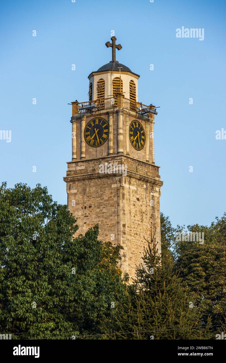 The beautiful Ottoman-era Clock Tower in the city of Bitola in North ...