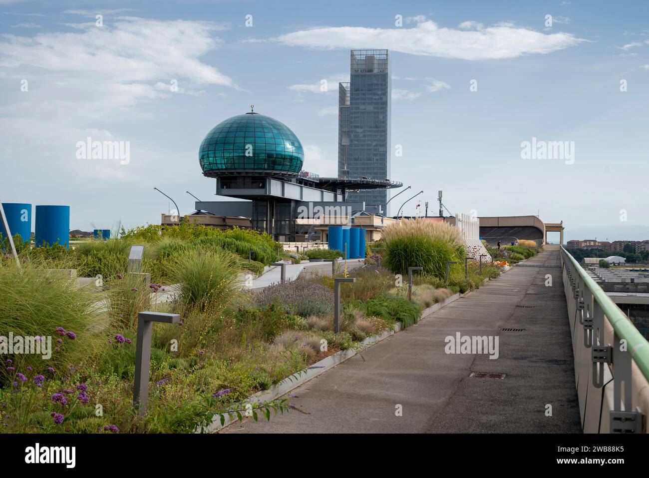 Lingotto, Turin, Italy, - August 10, 2023. FIAT car test track. Outdoor ...