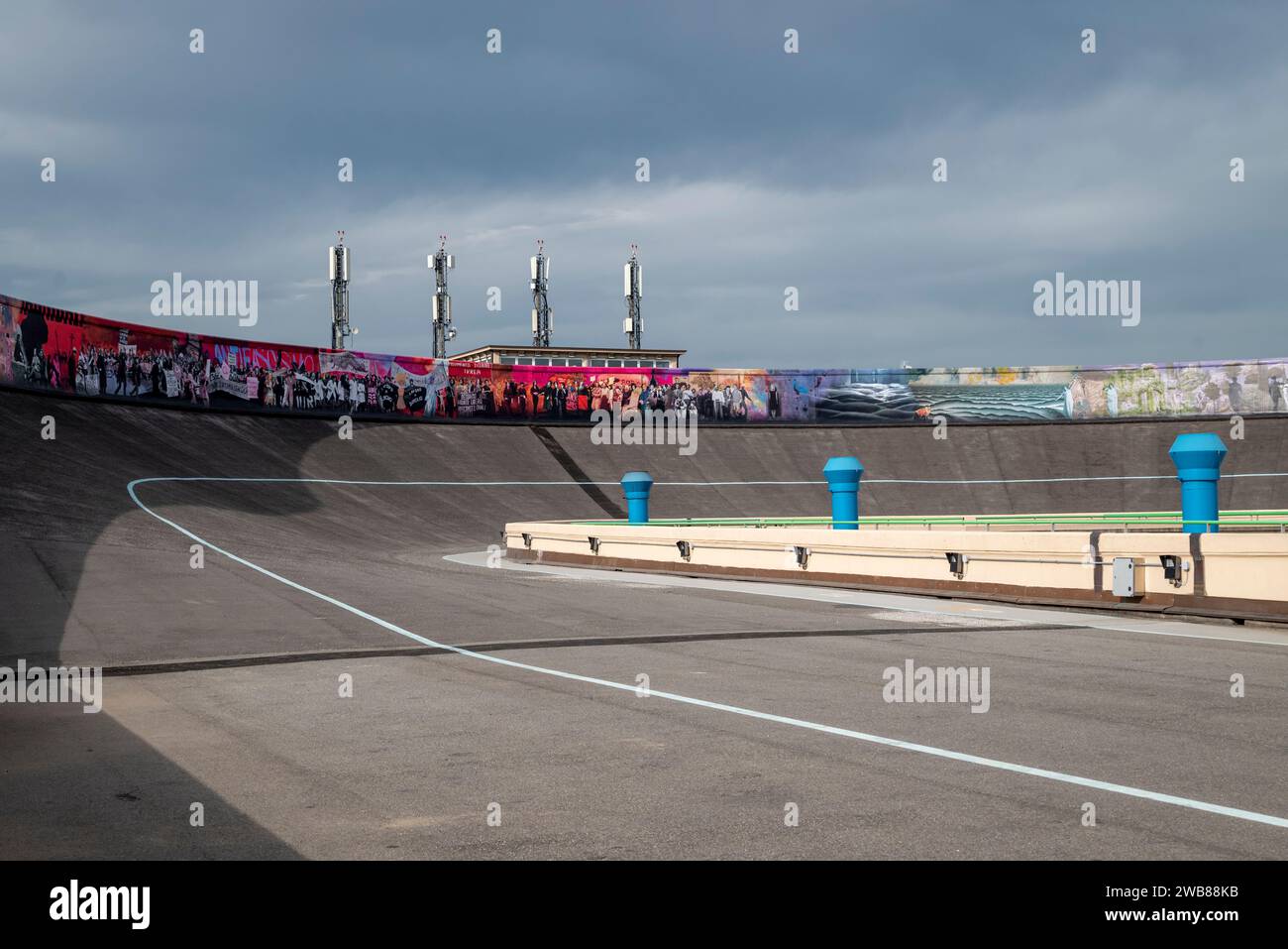 Lingotto, Turin, Italy, - August 10, 2023. FIAT car test track. Outdoor ...