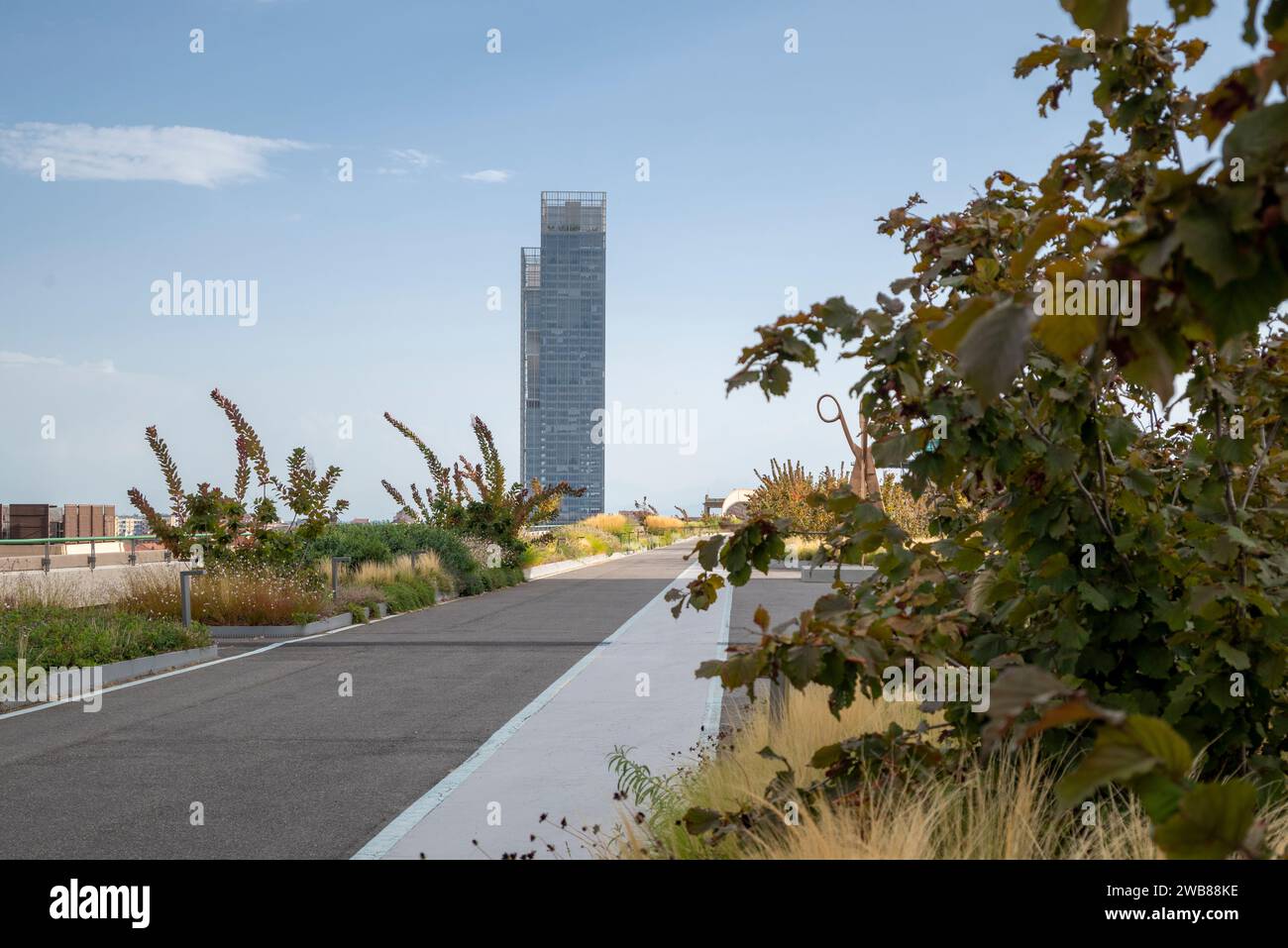 Lingotto, Turin, Italy, - August 10, 2023. FIAT car test track. Outdoor ...