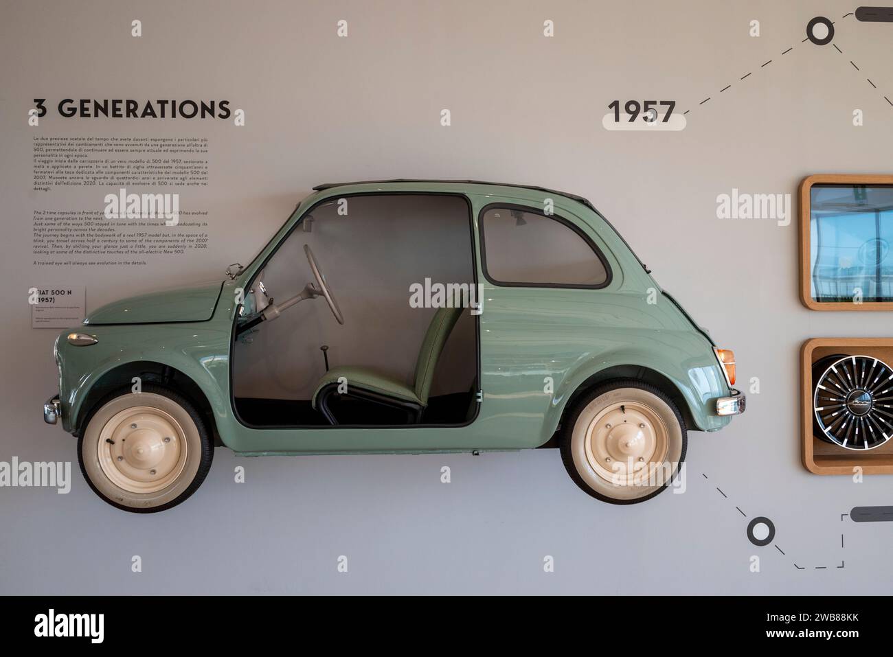 Logo, brand, car brand FIAT 500. Famous car in the 60s (1957) of the ...