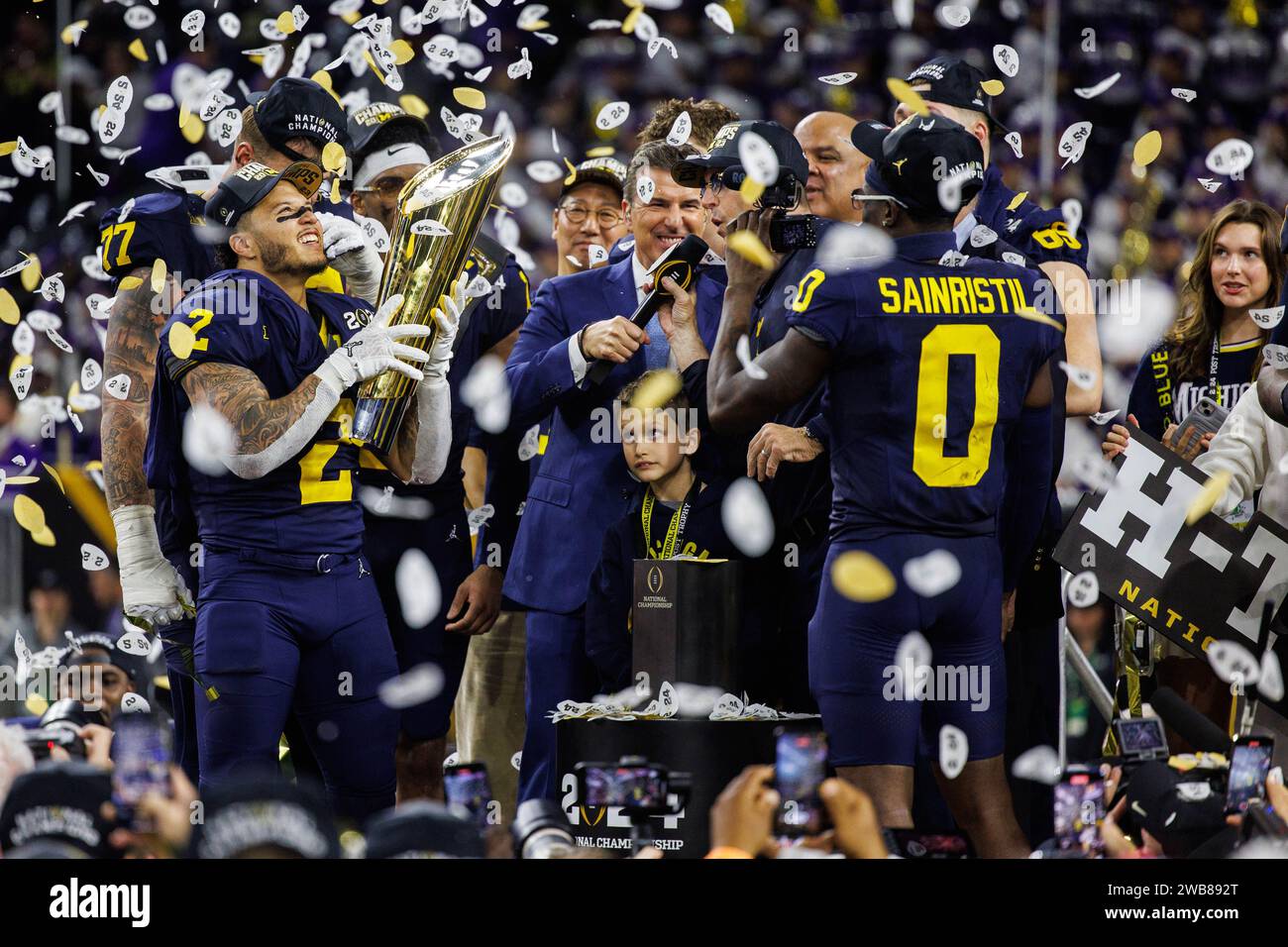 Houston, Texas, USA. 08th Jan, 2024. Michigan running back Blake Corum ...