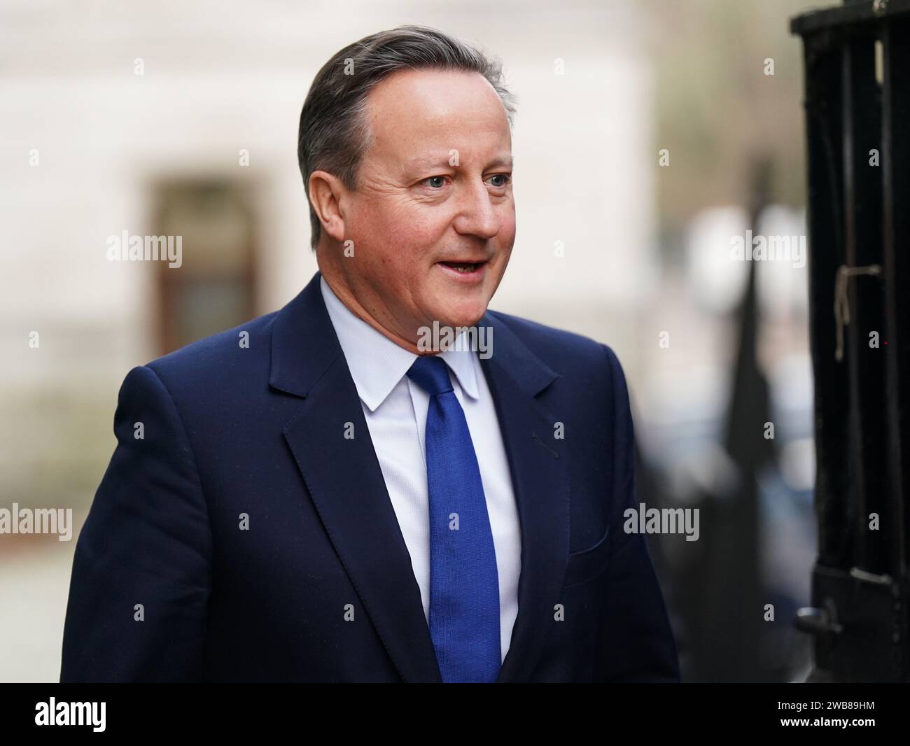 Foreign Secretary Lord David Cameron arriving in Downing Street, London ...