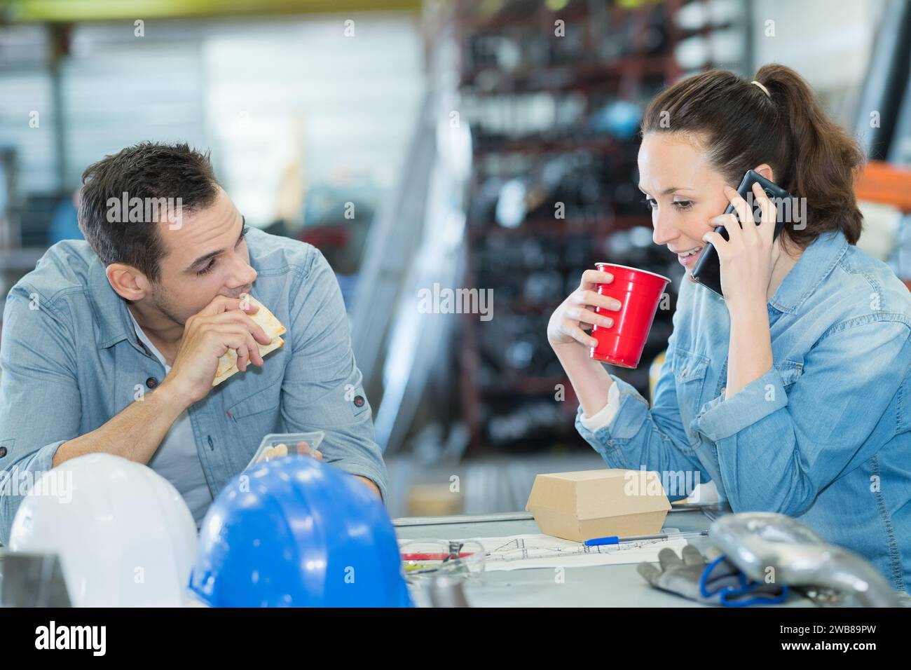 Phone call during dinner hi-res stock photography and images - Alamy