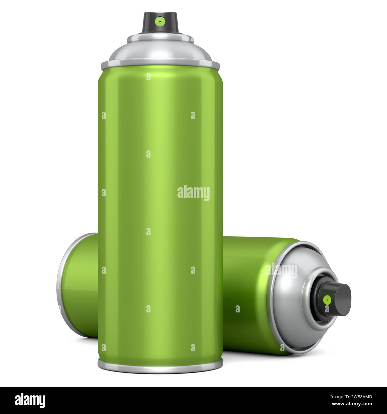 Cans of spray paint isolated on white background. 3d render spray paint ...