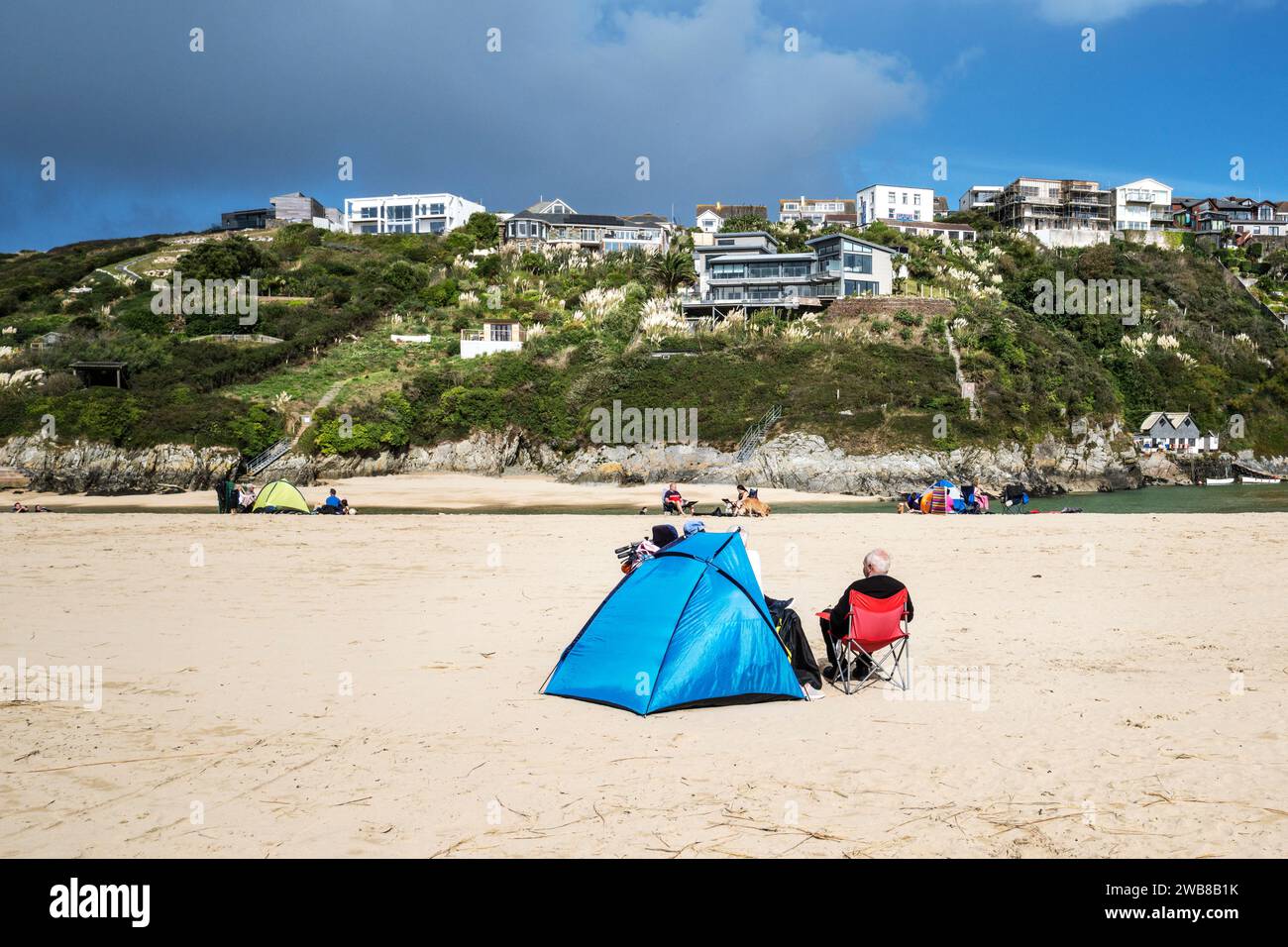Crantock Beach in Newquay in Cornwall in the UK Stock Photo - Alamy