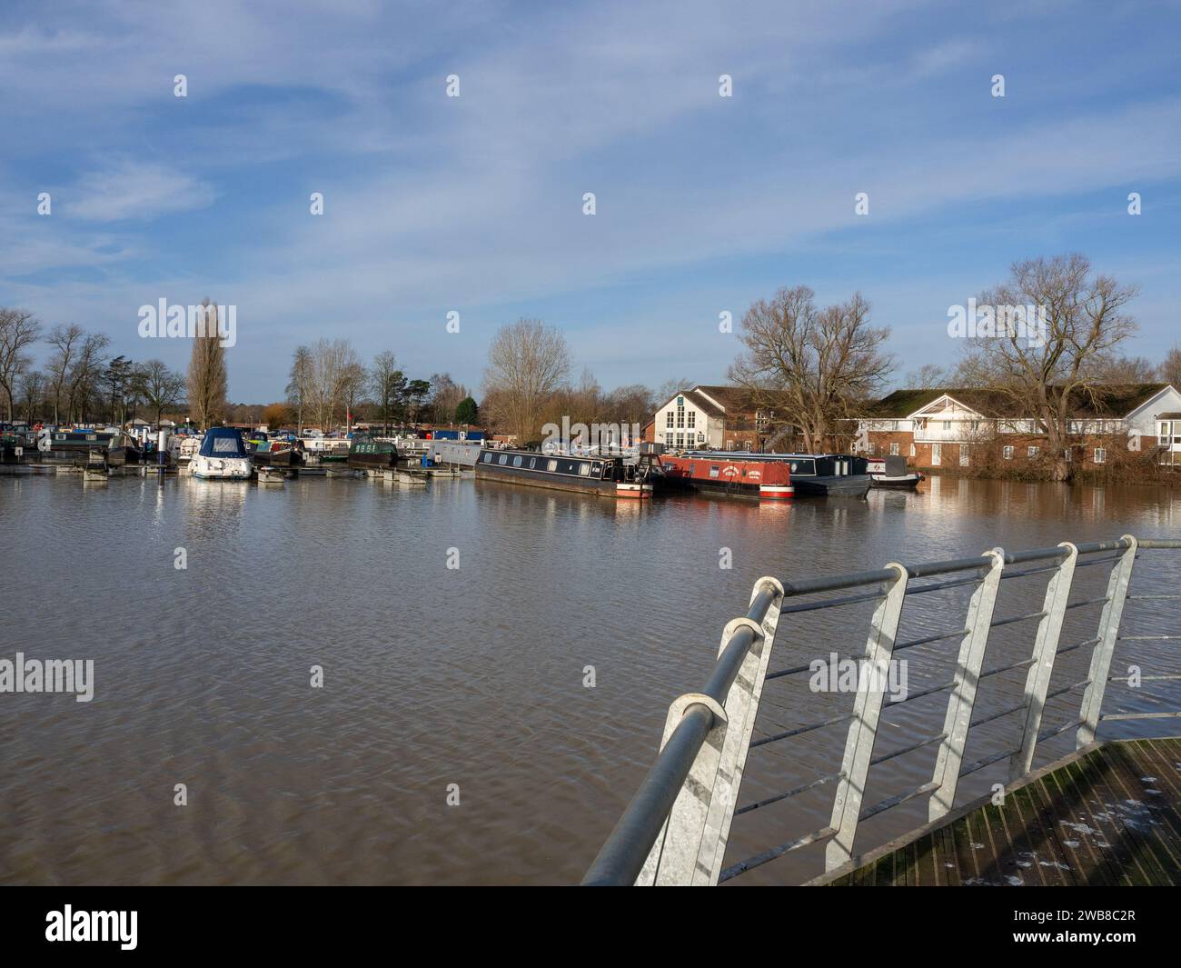 view across the lake at Billing Aquadrome on a misty Autumn morning ...