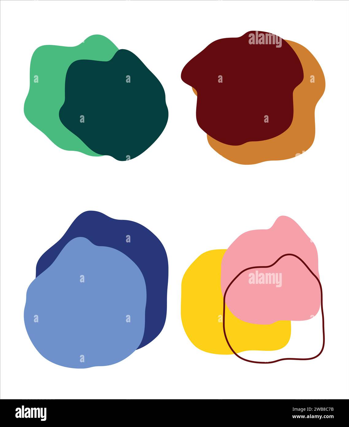 Burst abstract shapes colors Cut Out Stock Images & Pictures - Alamy