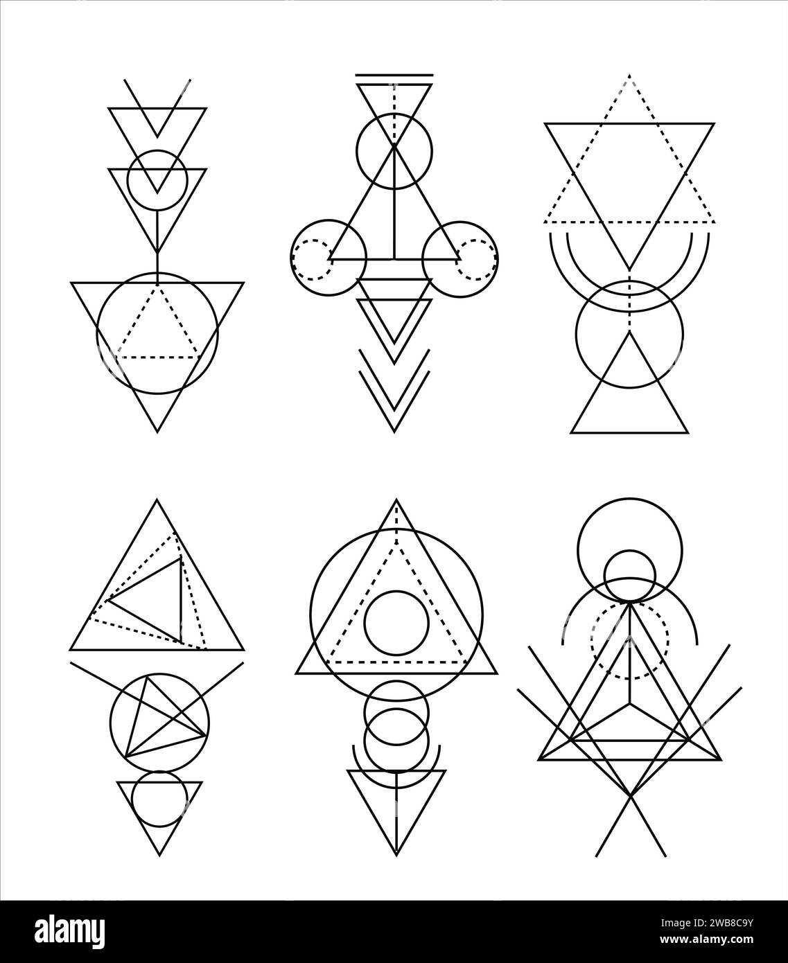 Poster modern abstract figures Black and White Stock Photos & Images ...