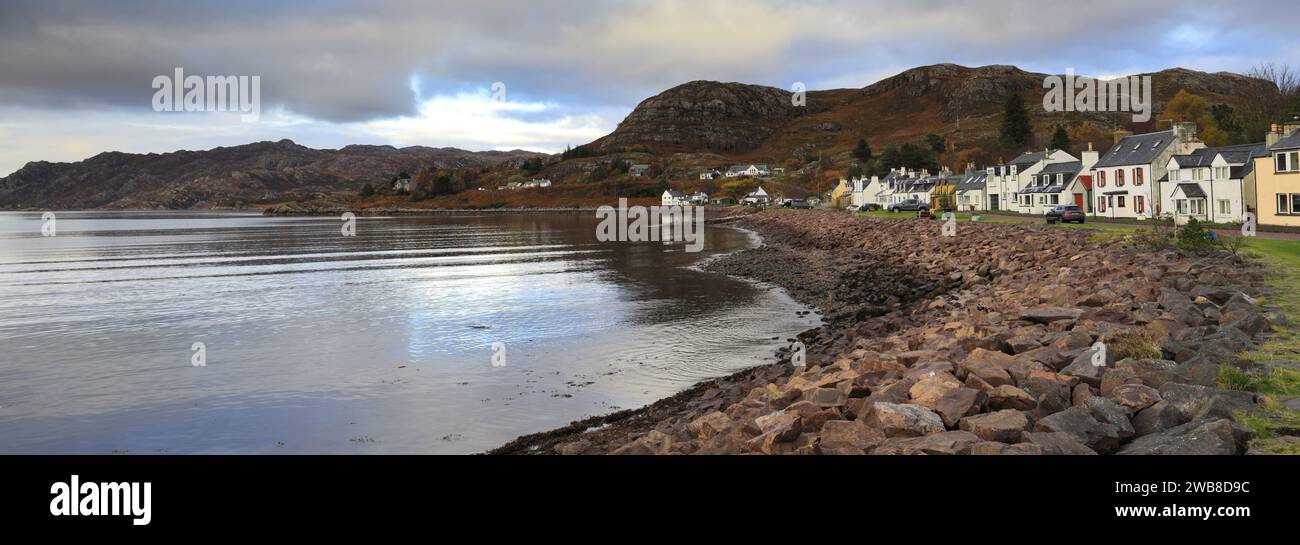 View over Loch Shieldaig, Shieldaig village, Wester Ross, Northwest ...
